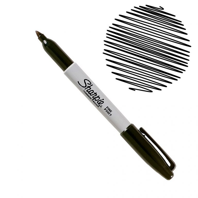 Marcador sharpie fine negro - plumon de tinta permanente - Suescun