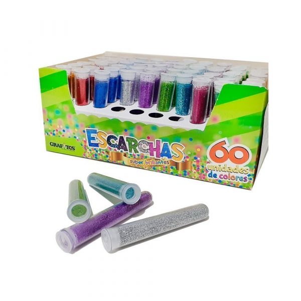 ESCARCHA CAJA X60 COLORES CORRIENTES - Suescun