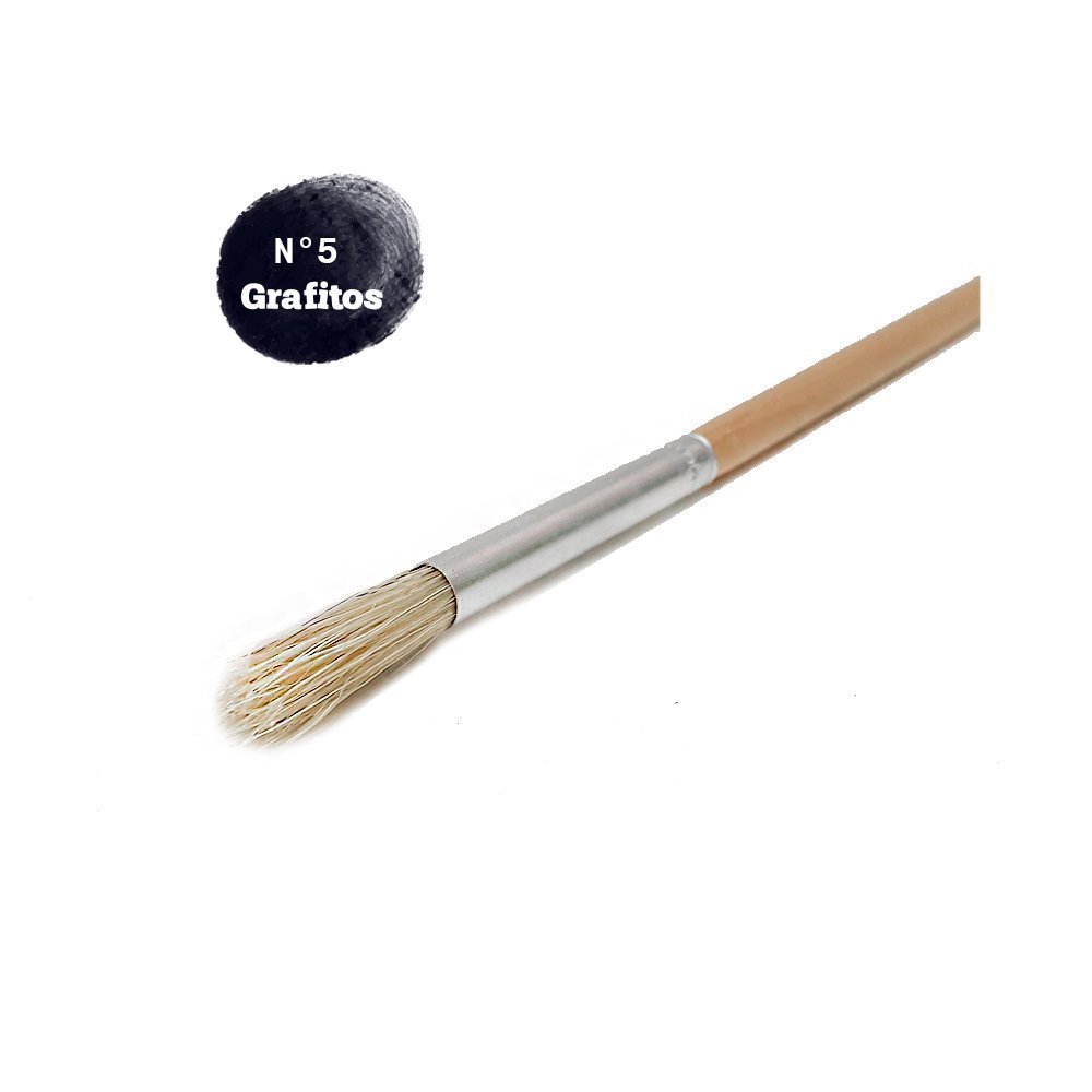 Pincel # 5 plano y redondo grafitos - Suescun