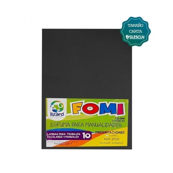 Foami carta negro paquete x10 - Suescun