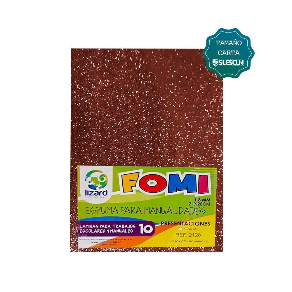 Fomi carta escarchado café x10 und - Suescun