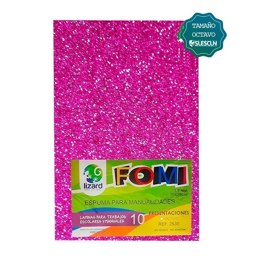 Foami 44774 escarchado fucsia x10 - Suescun