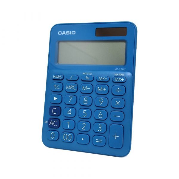 Calculadora 12 digitos casio ms-20uc color azul - Suescun