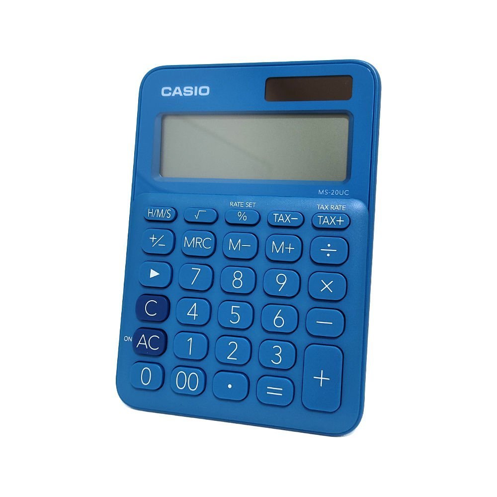 Calculadora 12 digitos casio ms-20uc color azul - Suescun