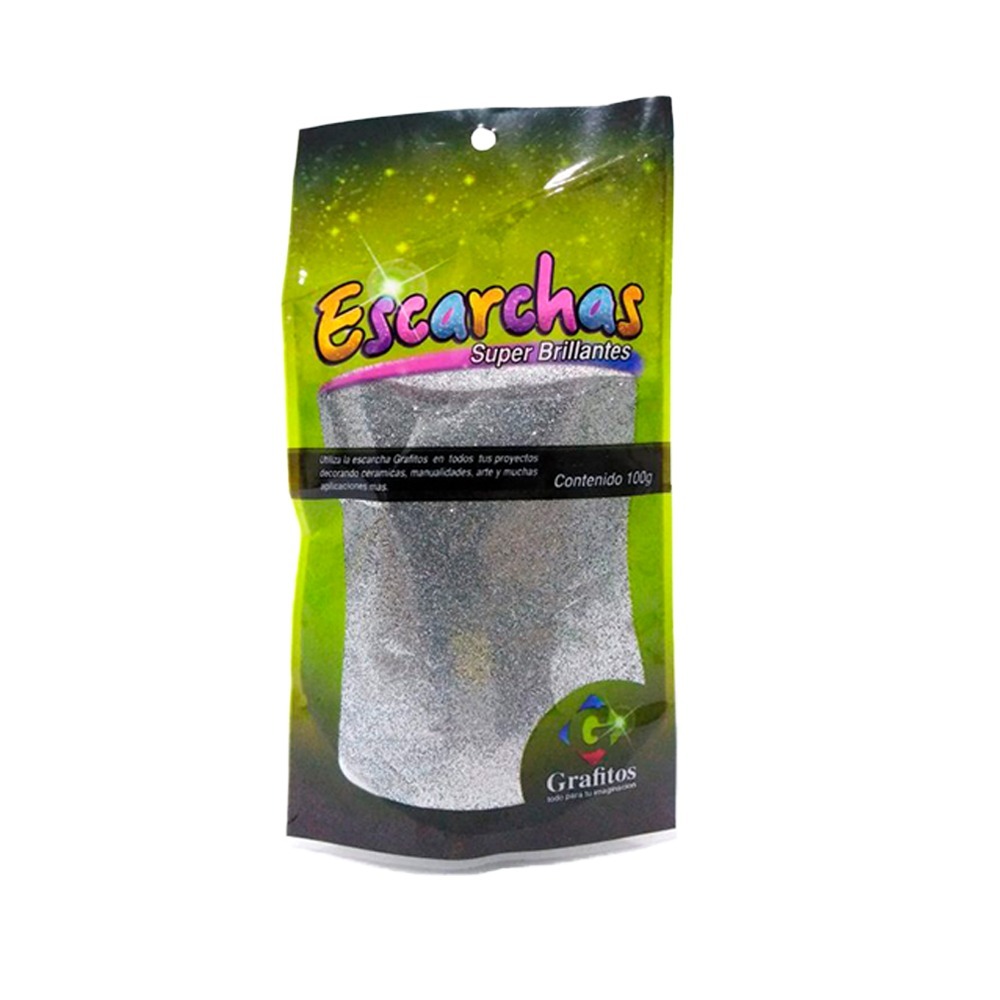Escarcha corriente plateada 100 gr - Suescun