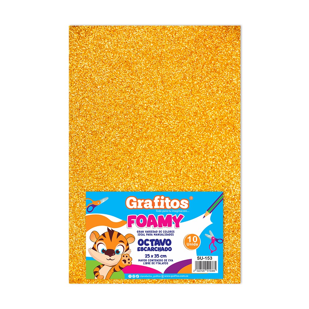 Foamy 1/8 Escarchado Dorado - Suescun