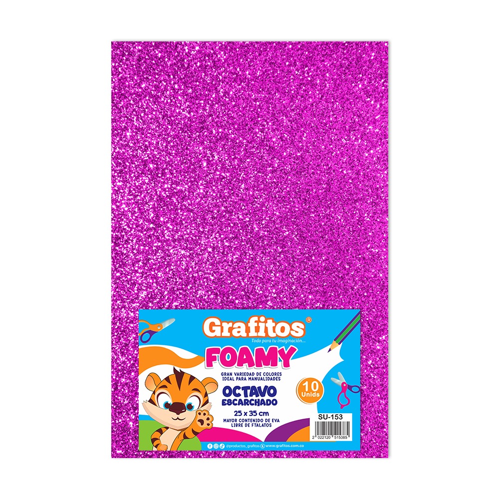 Foamy 1/8 Escarchado Fucsia - Suescun