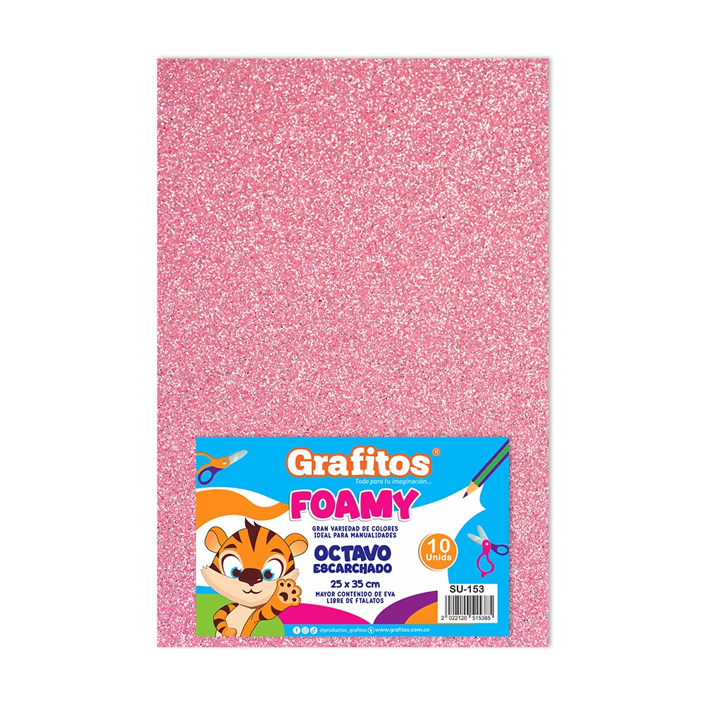 Foamy 1/8 Escarchado Rosado - Suescun