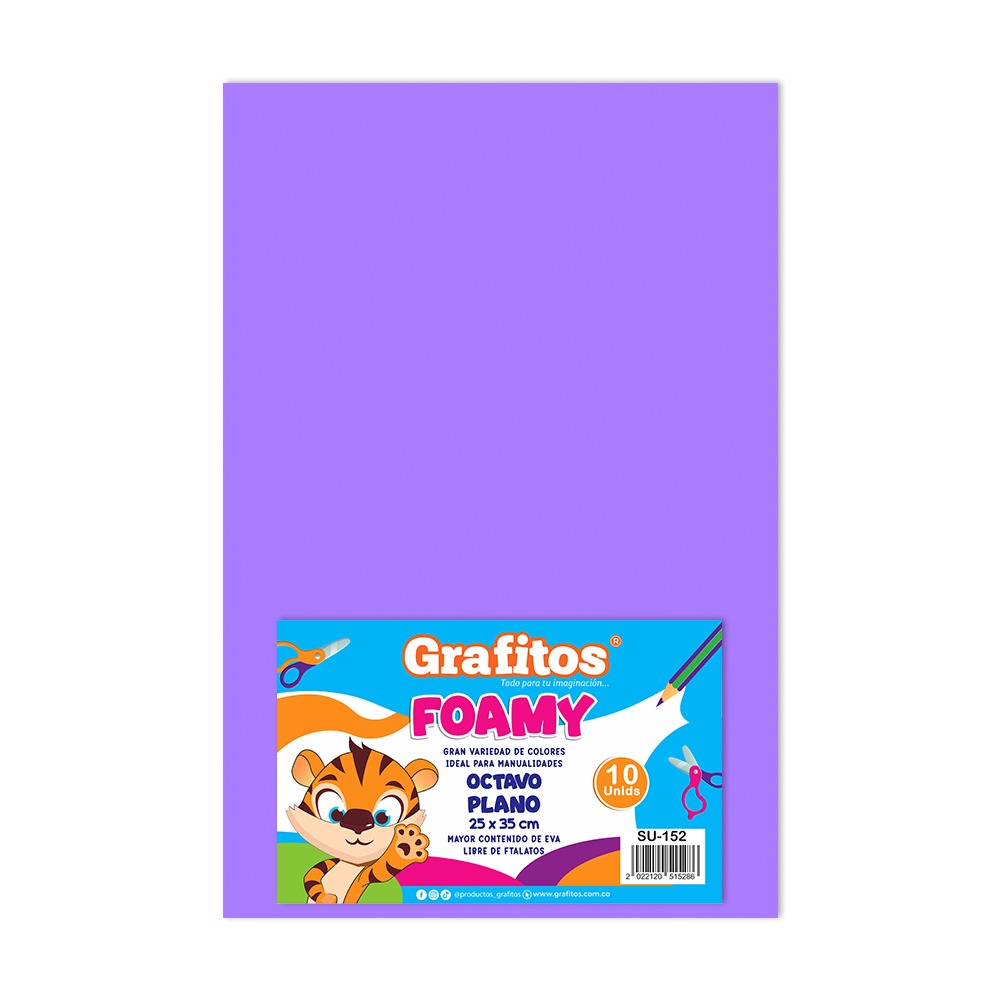 Foamy 1/8 Liso Lila - Suescun