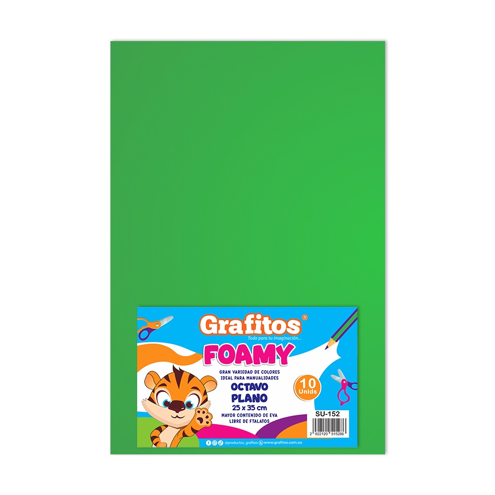 Foamy 1/8 Liso Verde - Suescun