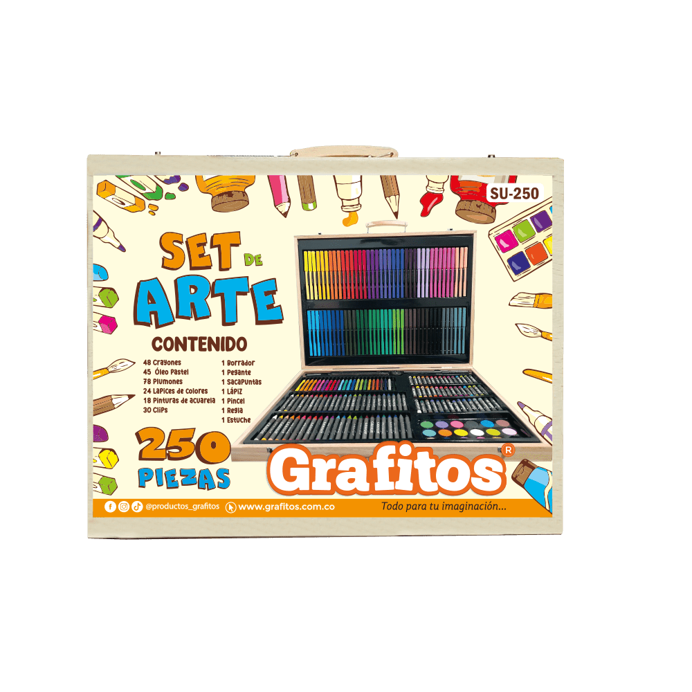 SET DE ARTE COLORFUL - 258 PIESZS - SE-258P - Suescun