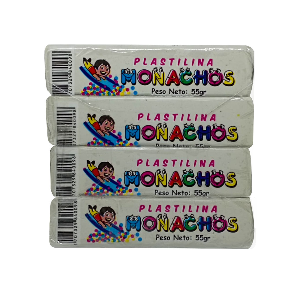Plastilina en barra blanco monachos 55 gr - Suescun