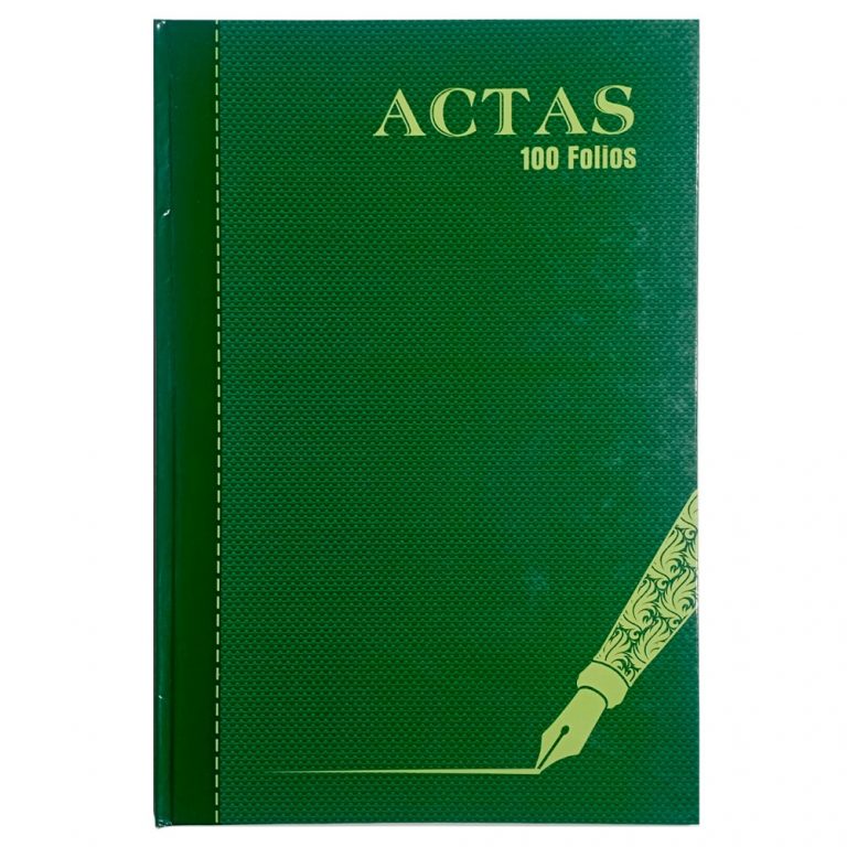 Libro de acta pasta dura 100 folios nika - Suescun