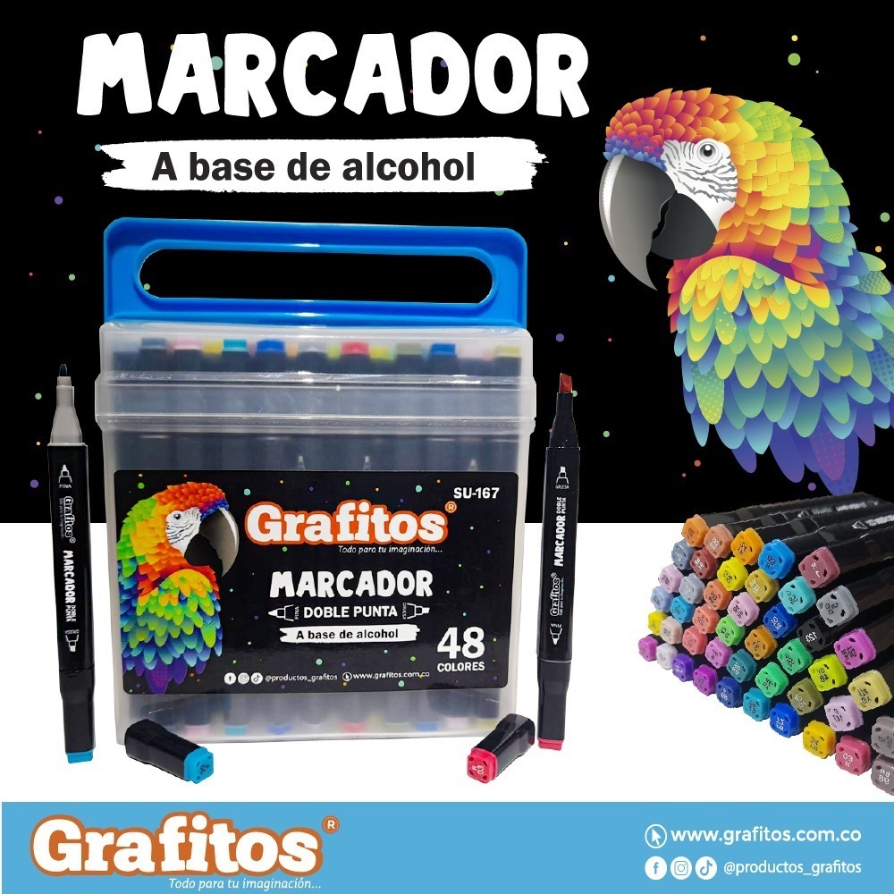 Marcador doble punta x48 Grafitos - Suescun