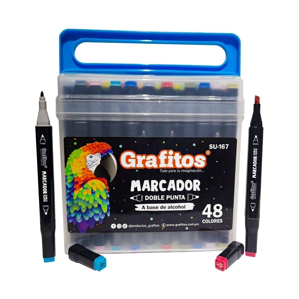 Marcador doble punta x48 Grafitos - Suescun