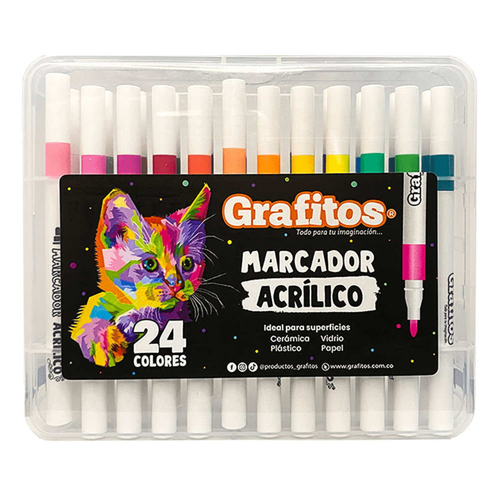 Marcadores Acrílicos Grafitos X24 - Suescun