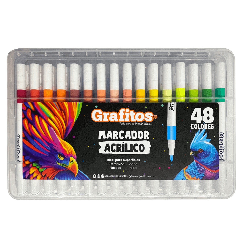 Marcadores Acrilicos Grafitos X48 - Suescun