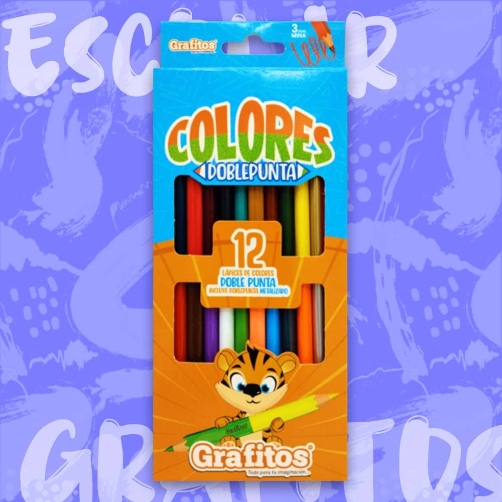 Colores Grafitos Doble Punta x12 Unidades - Suescun